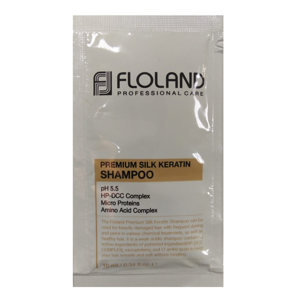 Купить ПРОБНИК Восстанавливающий шампунь с кератином Floland Premium ...